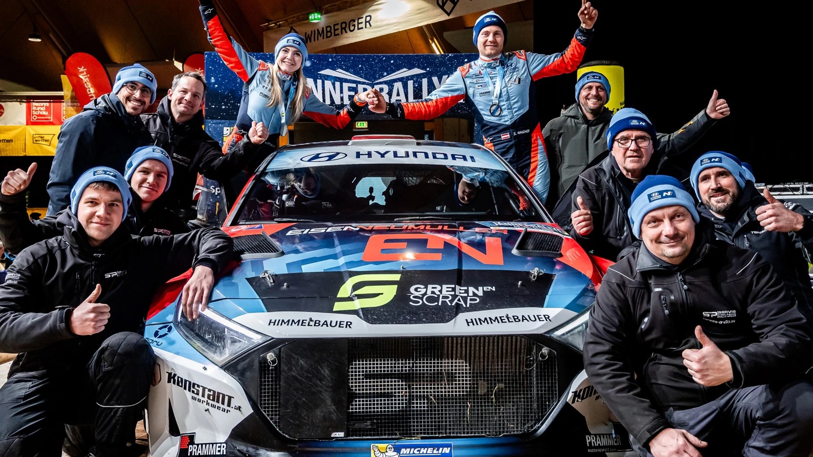Simon Wagner und Hanna Ostlender sichern sich im Hyundai i20 N Rally2 ...